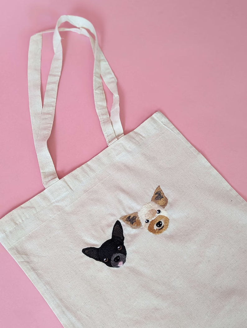 Custom Photo Embroidered Portrait Tote Bag – Embroyce